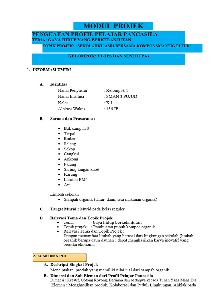 Modul Projek Kompos | PDF