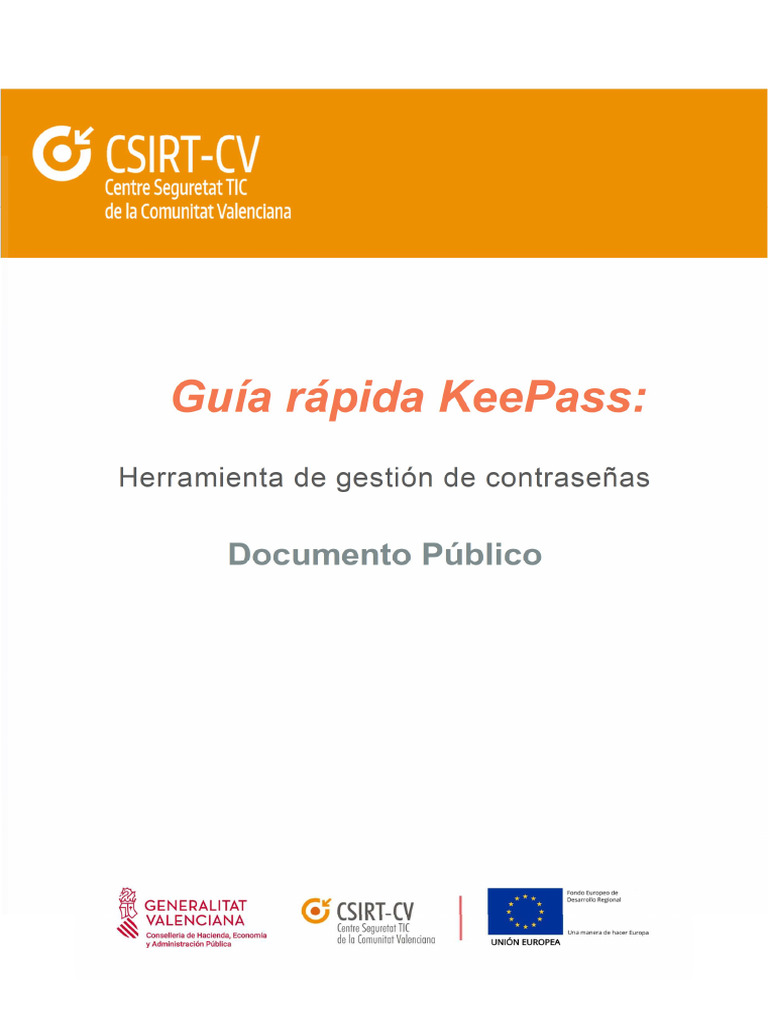 Guia Rapida Uso Del KeyPass | PDF | Contraseña | Ventana (informática)