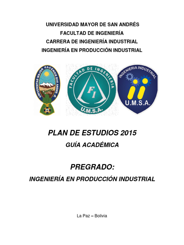 Guia Academica Ingenieria Industrial Pdf Plan De Estudios Calidad