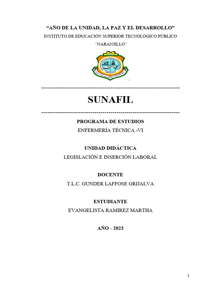 Monografia Sunafil | PDF | Derecho laboral | Multa (pena)