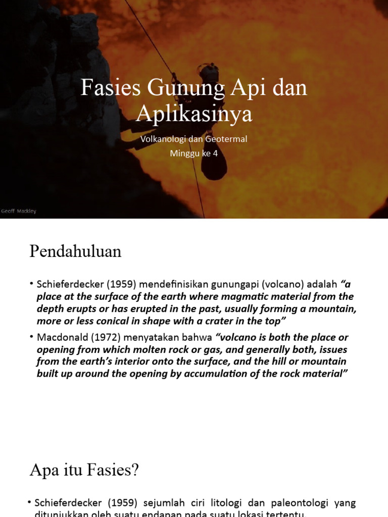 Fasies Gunung API Dan Aplikasinya | PDF