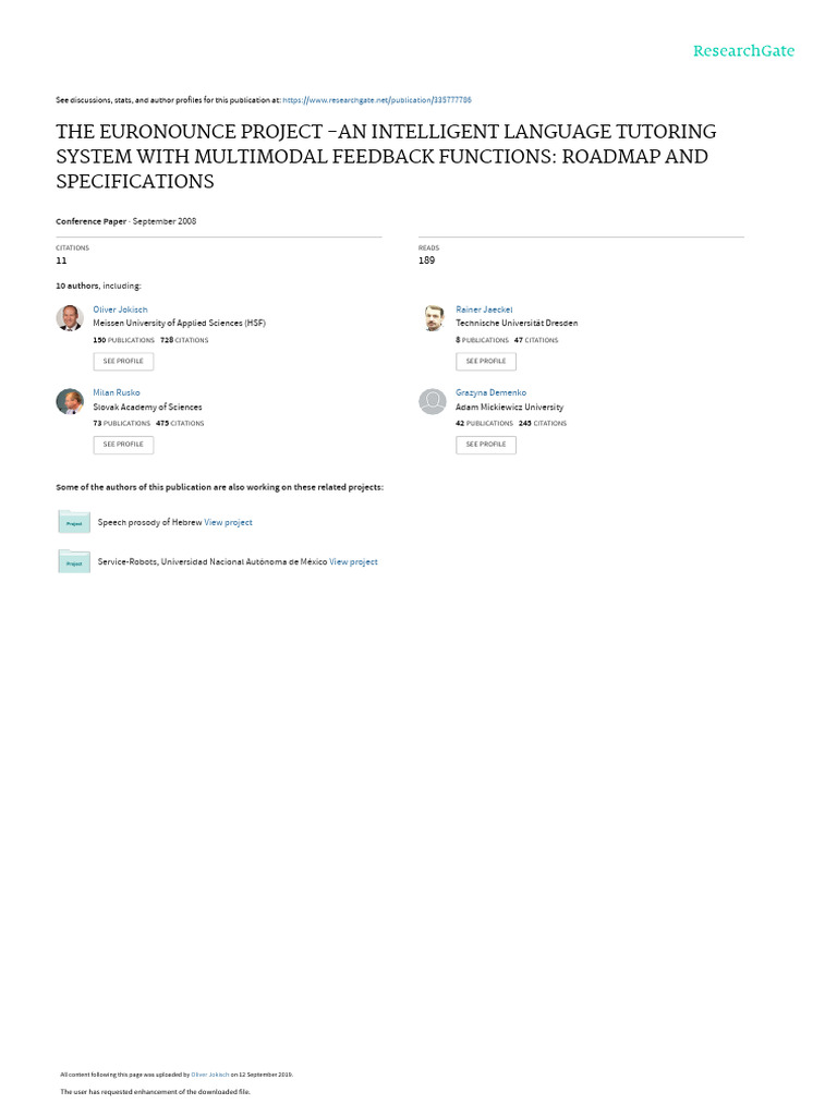 Jokisch Jaeckel Essv08 Eun Project | PDF | Second Language | Fluency