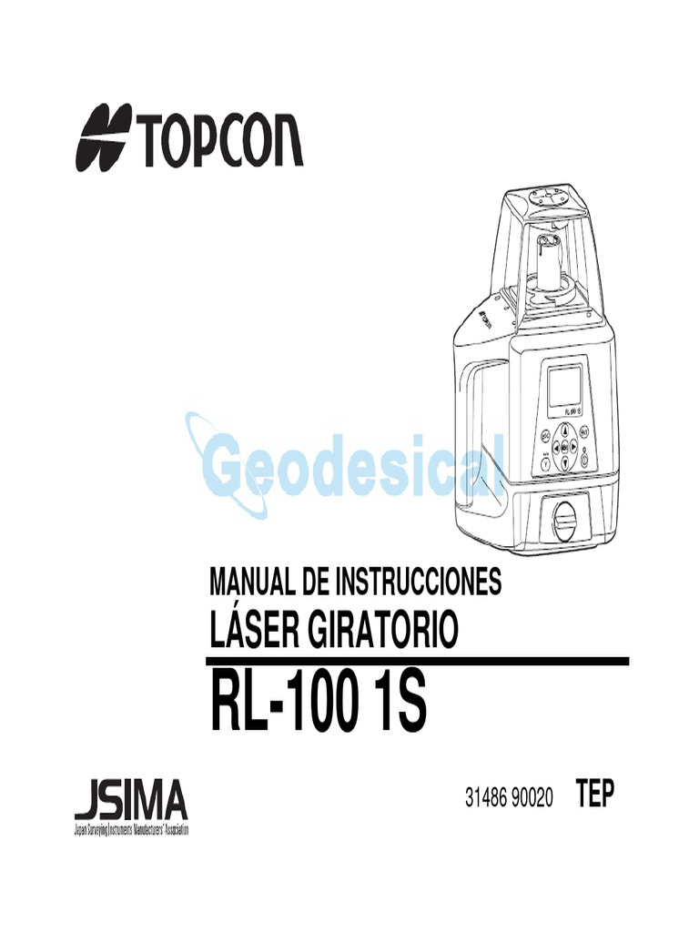 Topcon Manual Nivel Laser RL 100 1s Es | PDF | Descarga electrostática ...