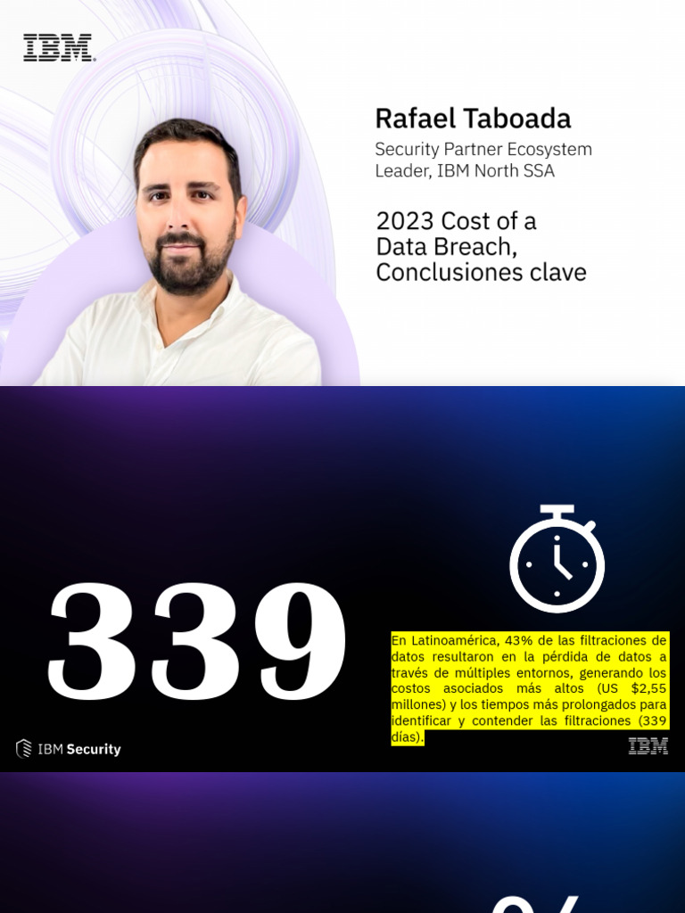 SEC 1 - 2023 Cost of Data Breach, Conclusiones Clave - Rafael Taboada | PDF | Secuestro de datos ...