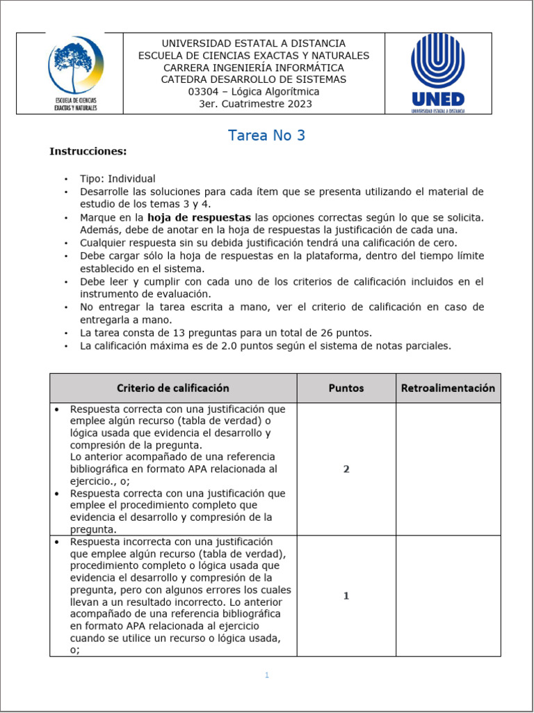 2023-IIIC - Tarea No 3 - 03304 | PDF | Matemáticas | Informática