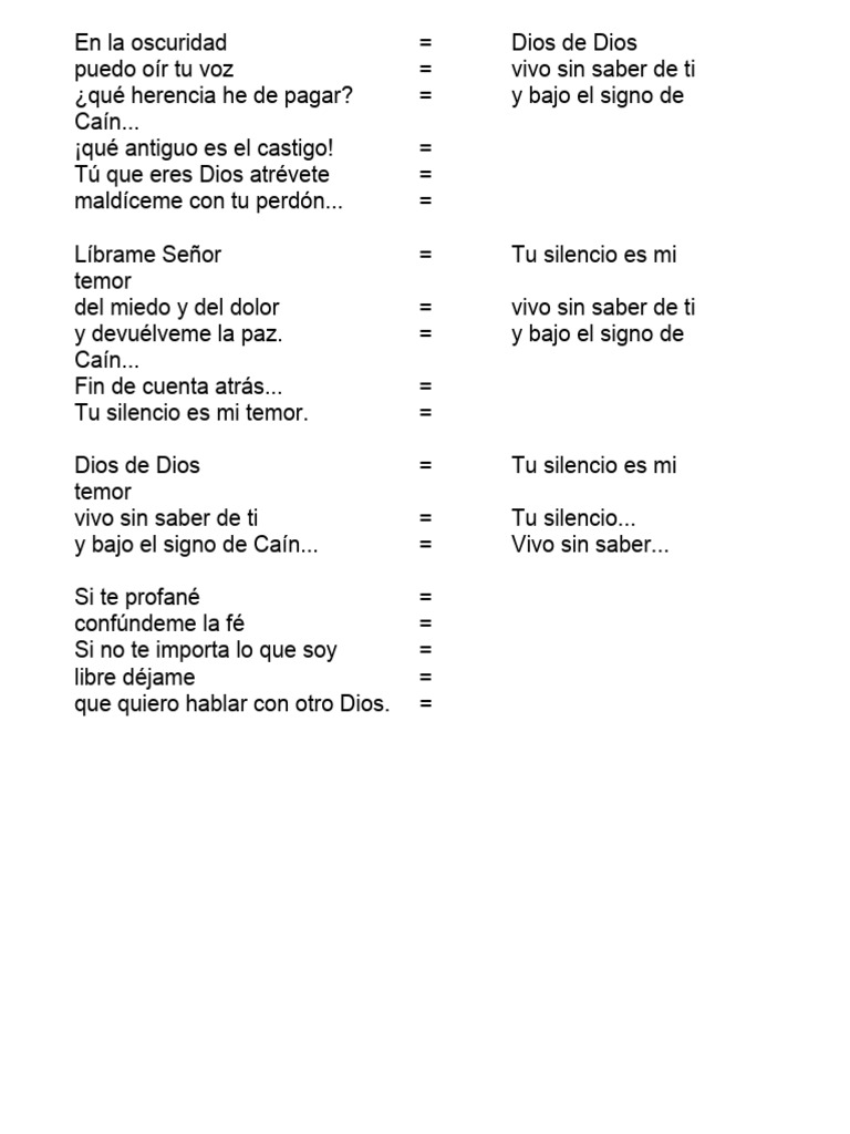 Copia de Seguridad de Letra Bajo El Signo de Caín | PDF