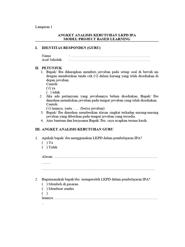 L.1 Analisis Kebutuhan | PDF