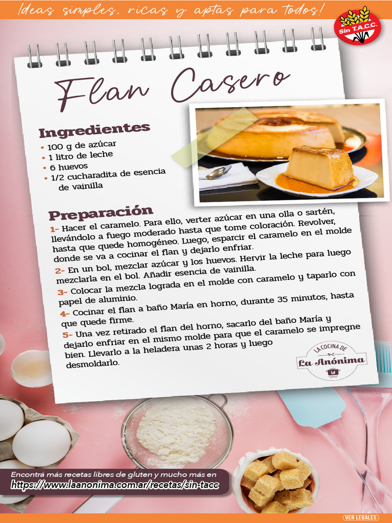 Receta Flan Casero | PDF
