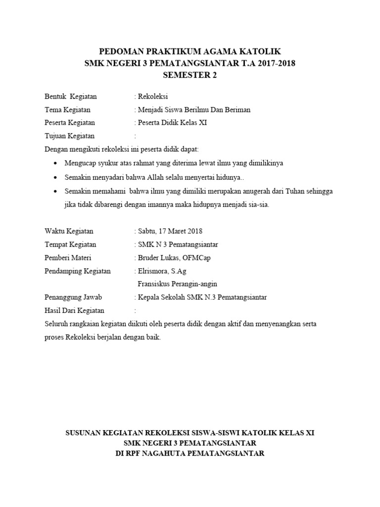 Pedoman Praktikum | PDF