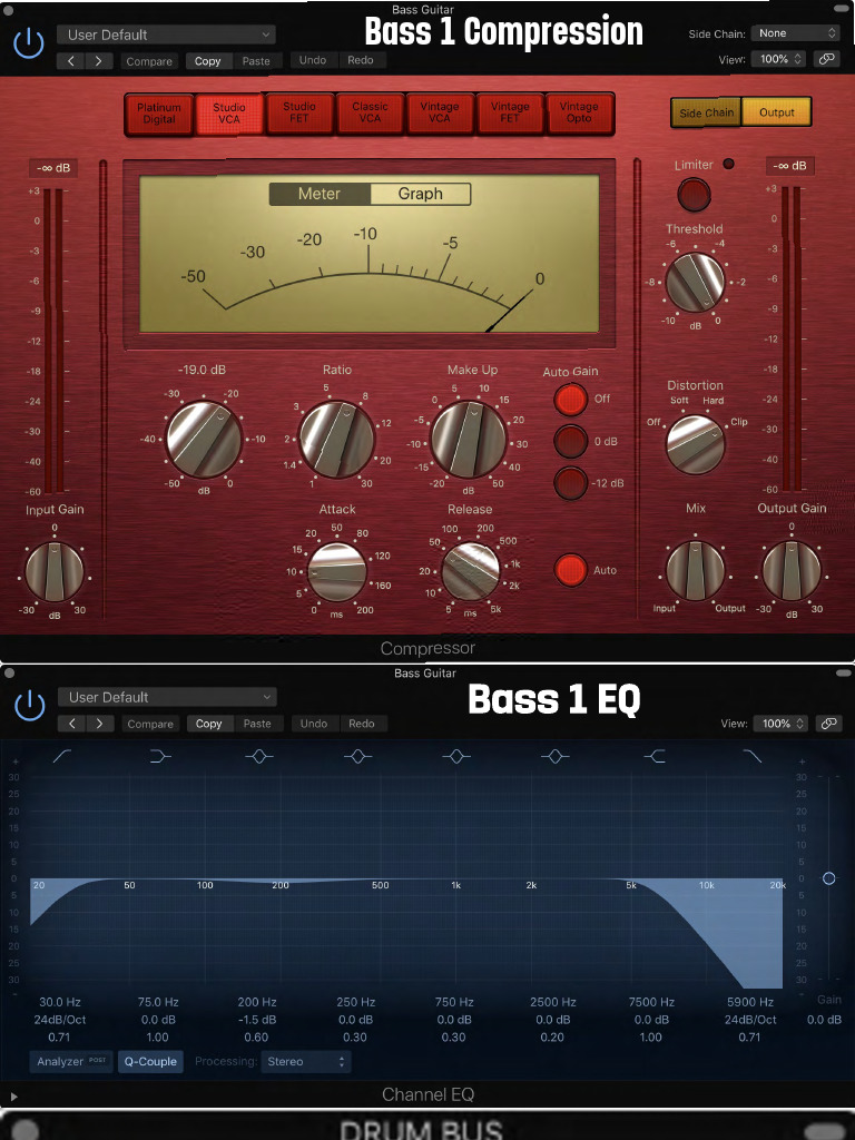Logic Pro - Mastering EQ & Comp Settings 01 | PDF
