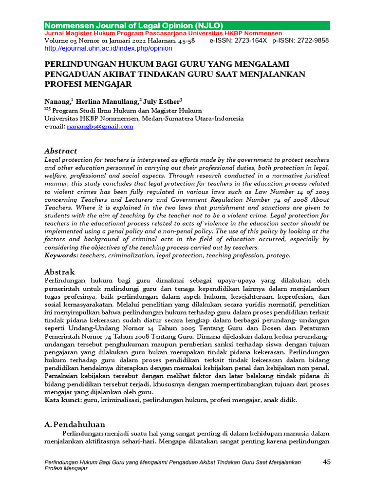 Hukum Perlindungan Guru | PDF | Ethical Principles | Crimes