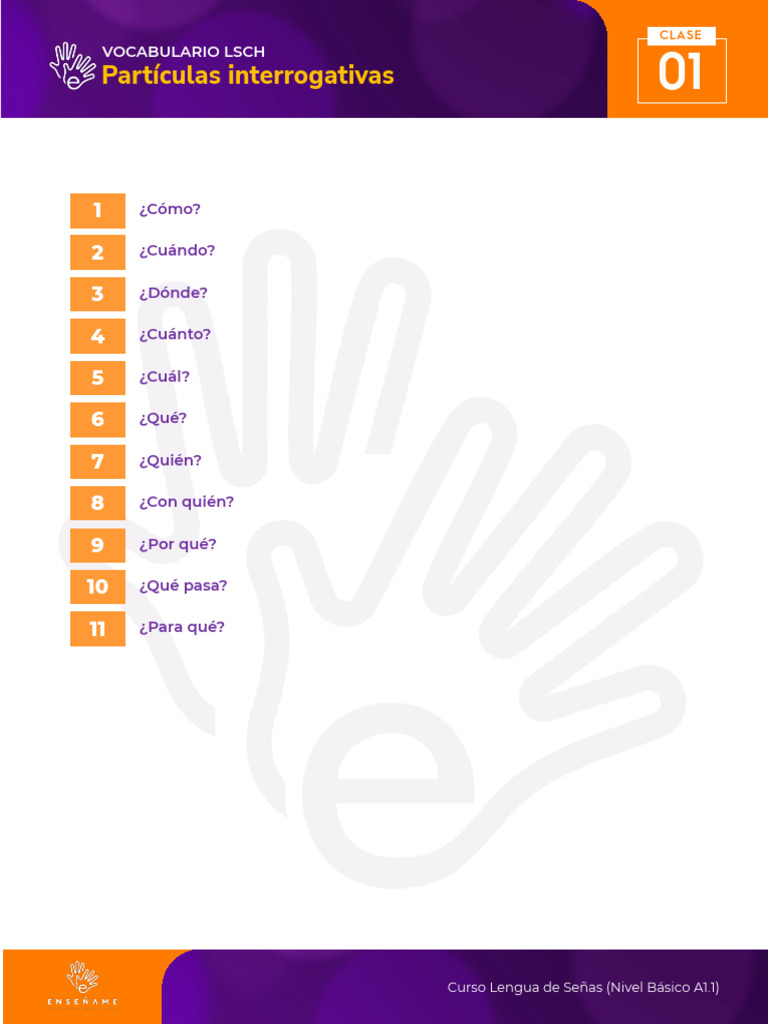 Clase 1. Partículas interrogativas | PDF
