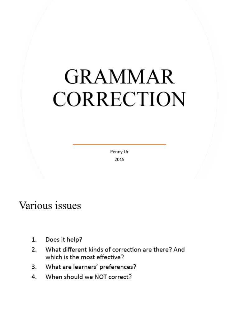 Grammar Correction | PDF | Learning | Fluency