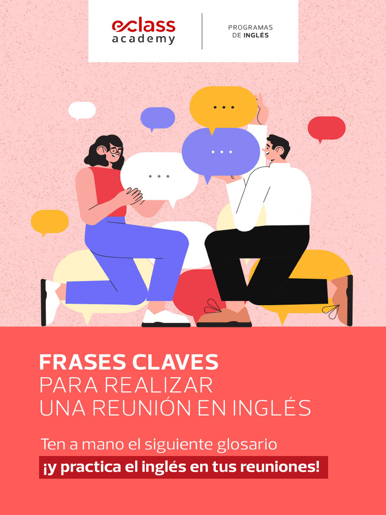 Glosario Frases Claves para Reuniones en Inglés - Eclass Academy | PDF