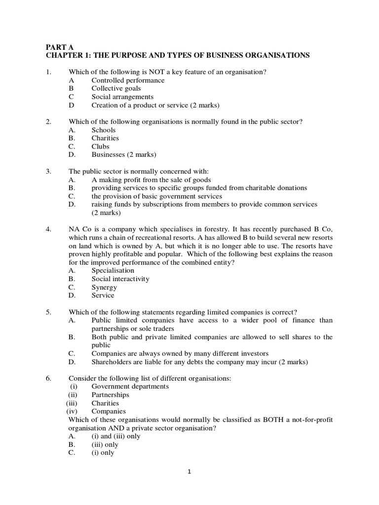 Exercise - Chapter 1 - Question-1 | Download Free PDF | Partnership | Charitable Organization