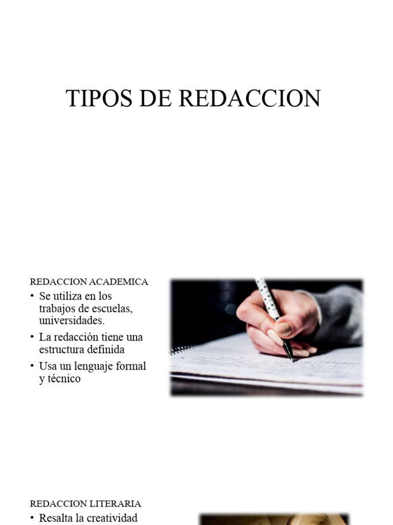 Tipos de Redaccion | PDF