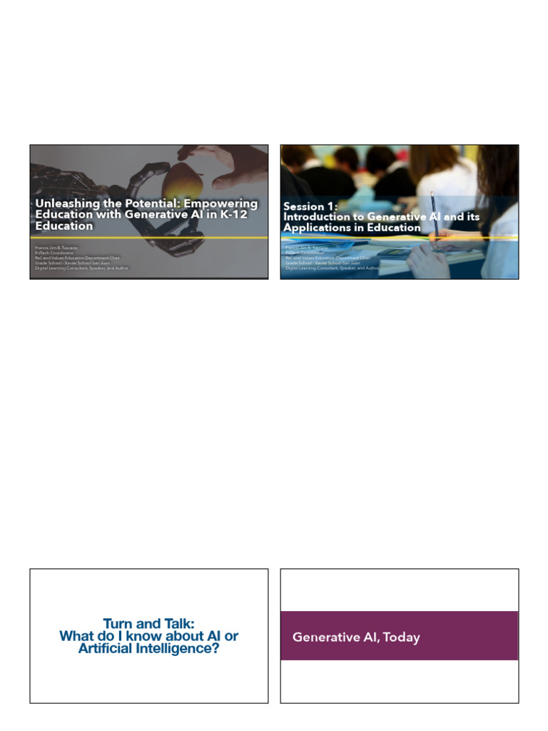 Generative AI in K-12 Education Insights | PDF | Artificial ...