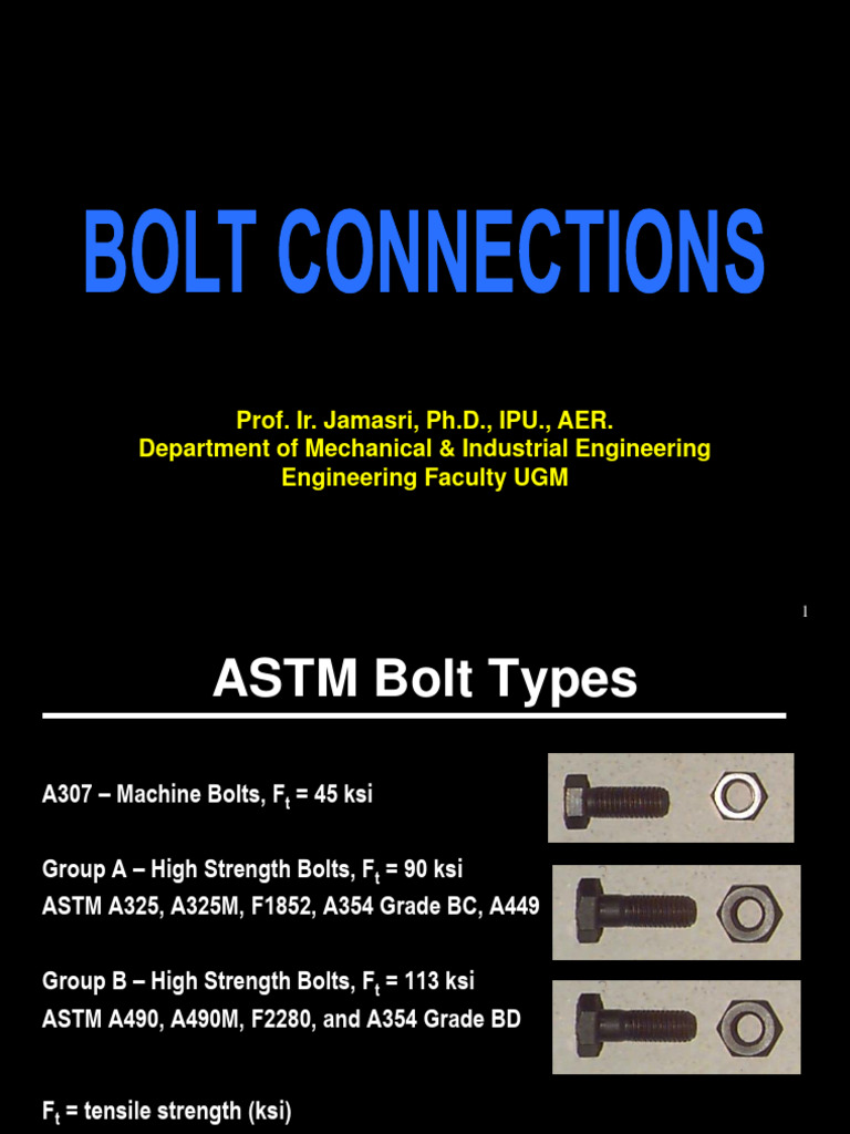 3 Bolting | PDF | Mechanical Engineering | Applied And Interdisciplinary Physics