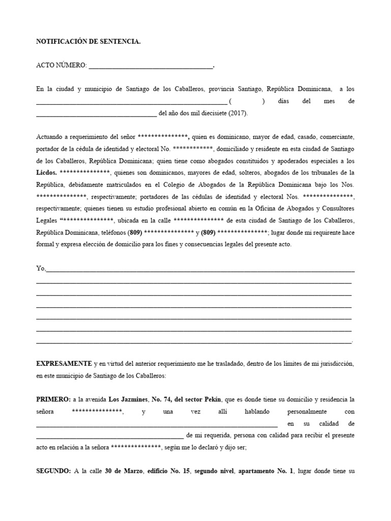 Notificación de Sentencia Civil | PDF | Sentencia (ley) | Judicaturas