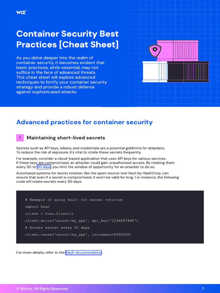 Container Security Best Practices Cheat Sheet | PDF | Security | Computer Security