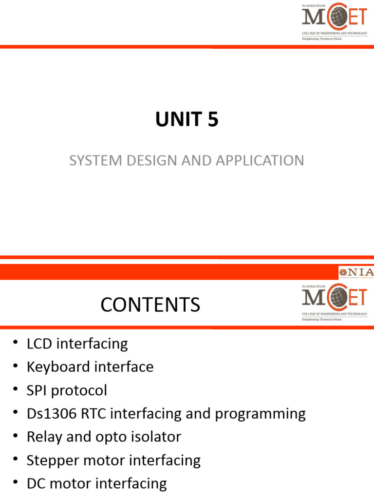 Unit V - MPMC | PDF | Microcontroller | Integrated Circuit
