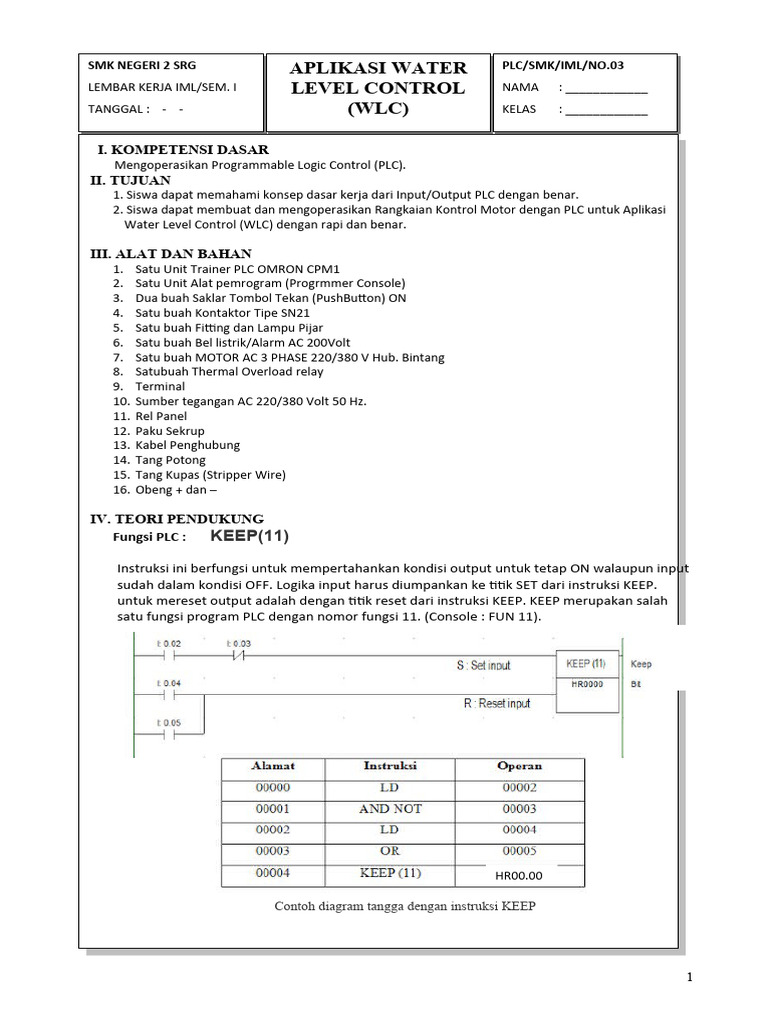Job 3 Aplikasi Water Level Control (WLC) 1 Motor | PDF | Teknologi ...