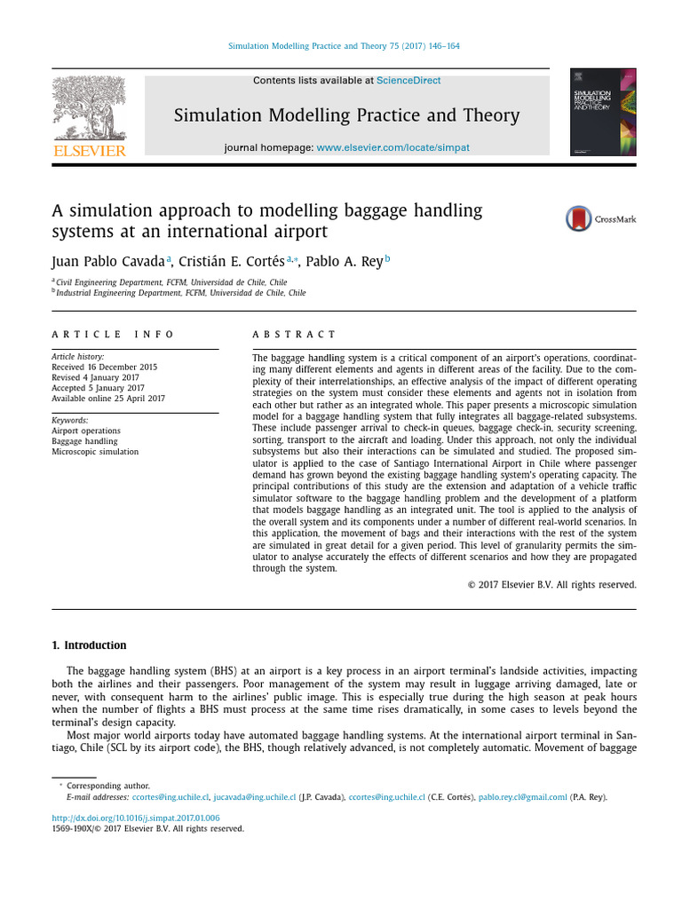Airport Baggage Handling Simulation | PDF | Simulation | Airport