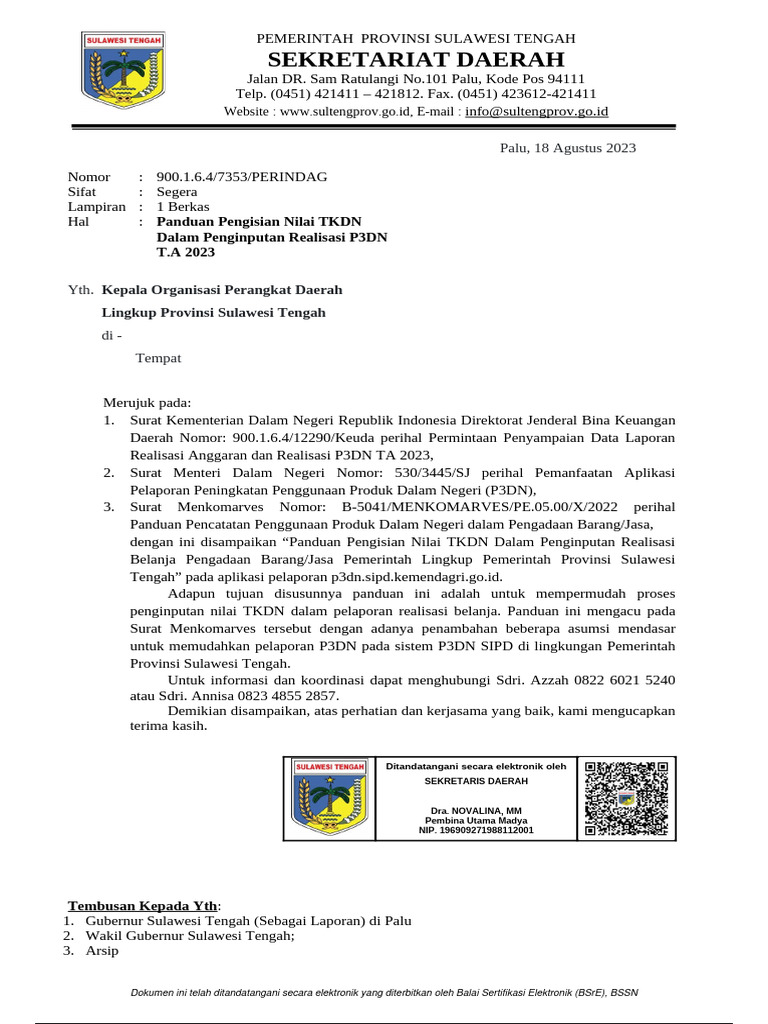 Panduan Pengisian Nilai TKDN Dalam Penginputan Realisasi P3DN | PDF