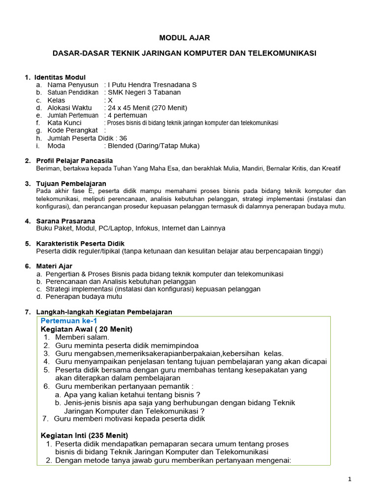 Modul Ajar Proses Bisnis Di Bidang Teknik Jaringan Komputer Dan ... Modul Ajar Proses Bisnis Di Bidang Teknik Jaringan Komputer Dan ...