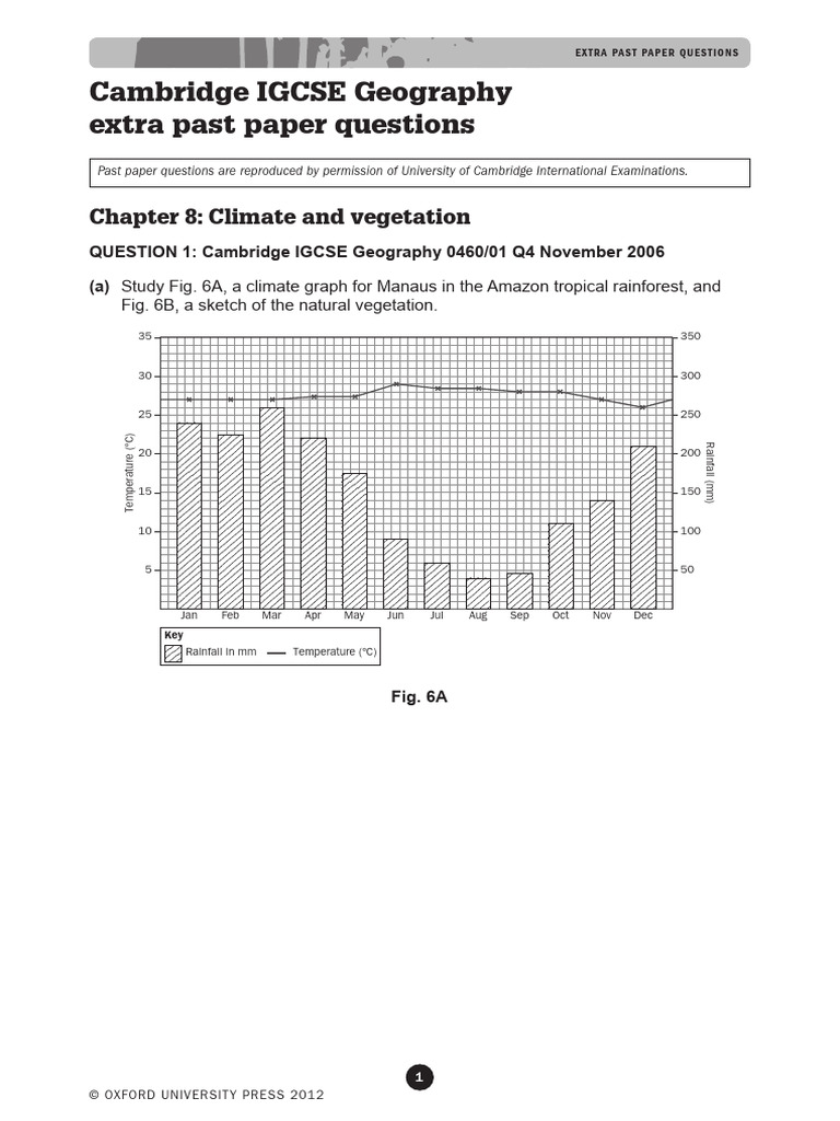 IGCSE Geography Climate & Vegetation Questions | PDF | Tropics | Rain