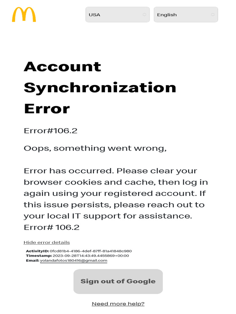 Account Sync Error 106.2 Fix | PDF | Computers