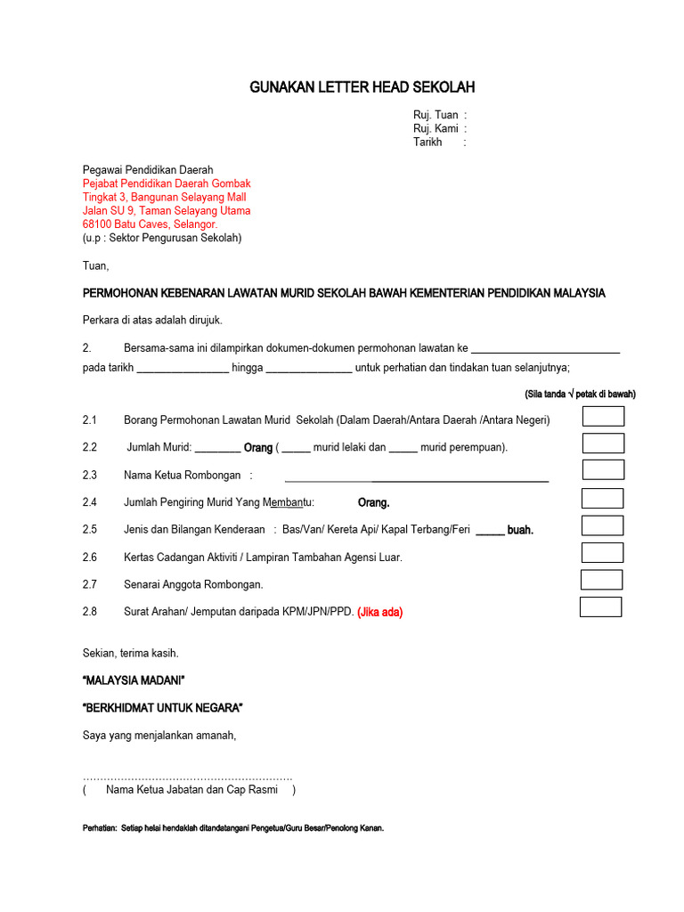 Letter Head Sekolah | PDF