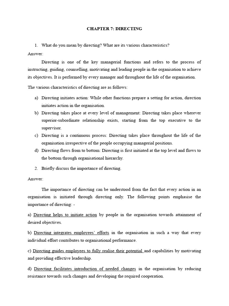 Chapter 7 Directing | PDF | Motivation | Motivational