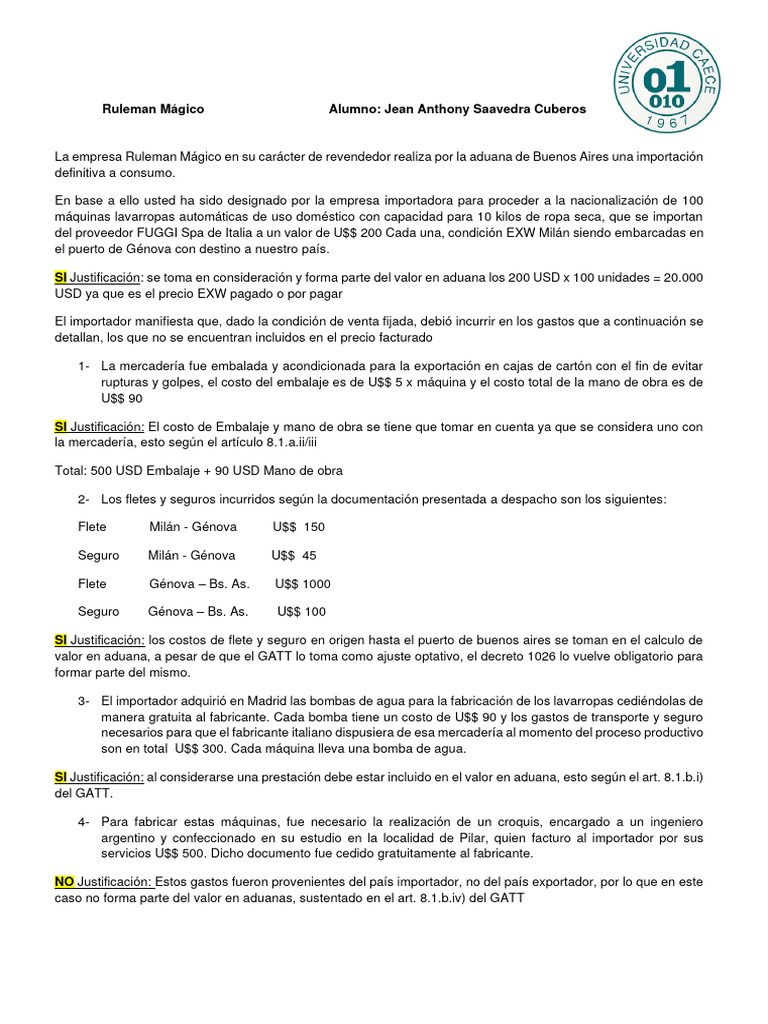 Ruleman Mágico - ANTHONY SAAVEDRA-1 | PDF | aduana | Economias