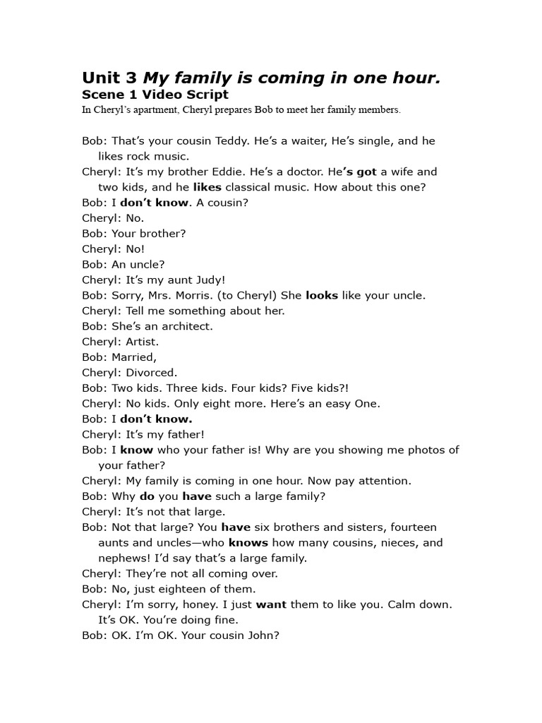 TopNotch One Script 03 | PDF