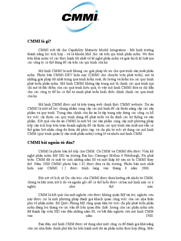 CMMi Là Gì | PDF