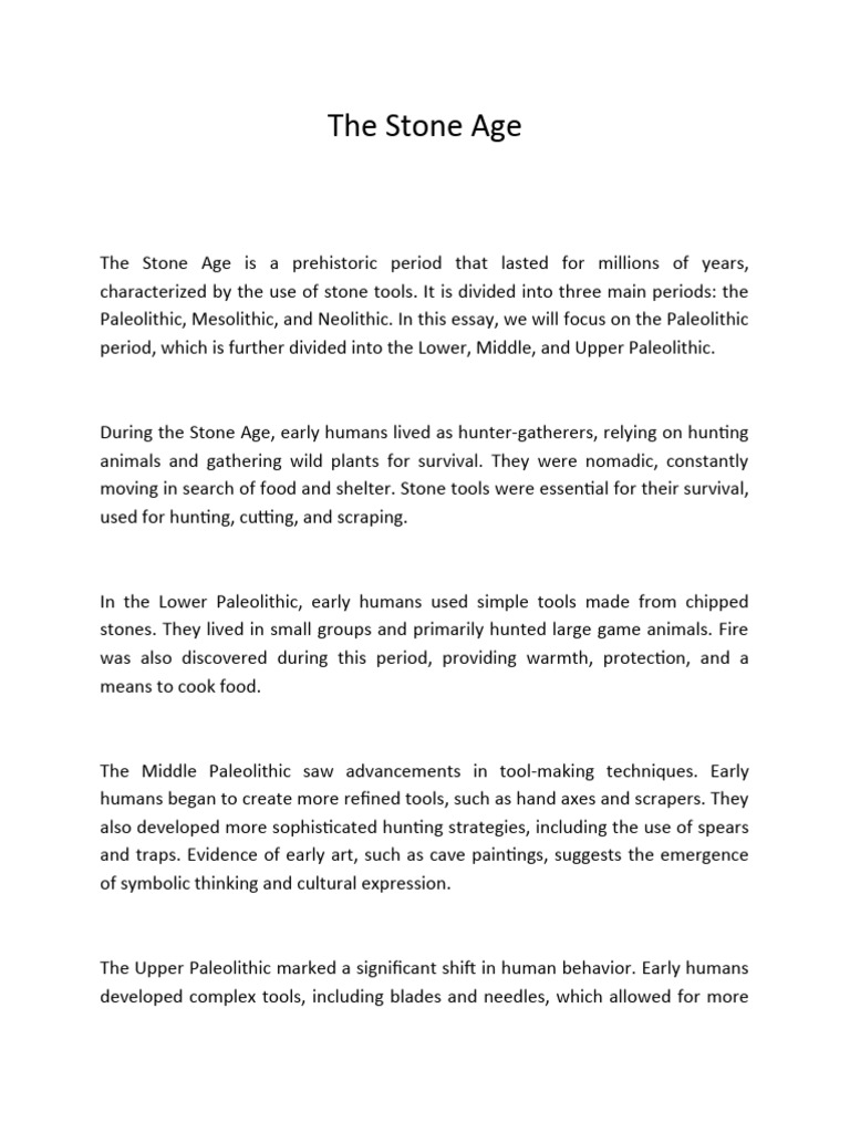 The Stone Age 2 | PDF | Paleolithic | Stone Age