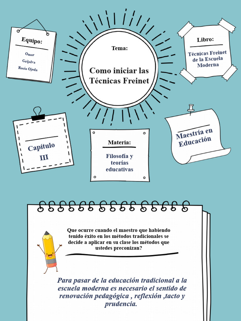 Como Iniciar Las Técnicas Freinet | PDF | Aprendizaje | Modificación de ...