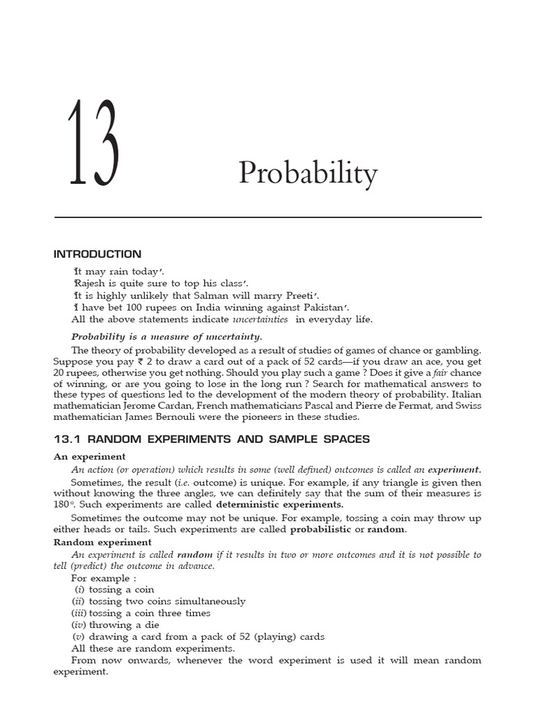 Probability | PDF | Probability | Probability Theory