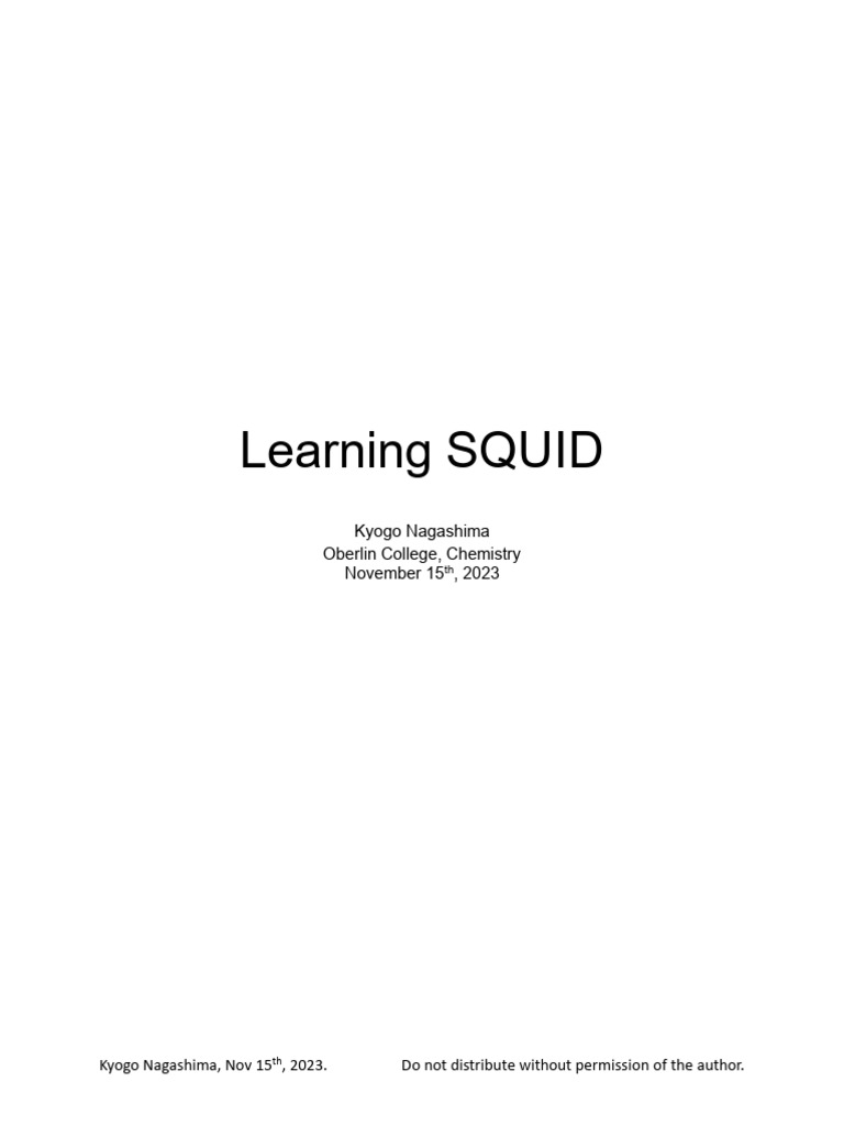 learning squid | PDF | Magnetism | Superconductivity