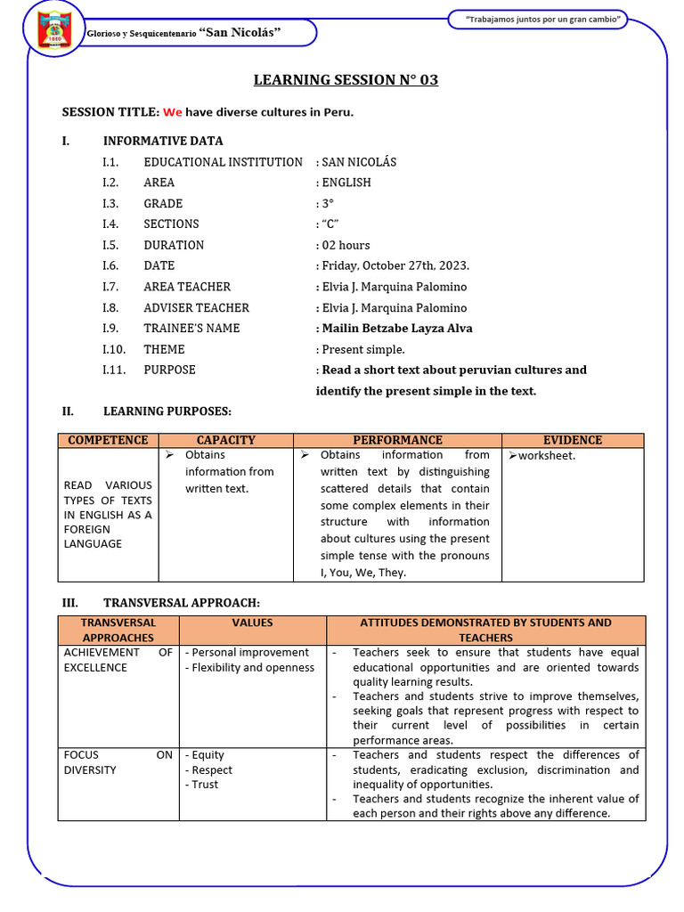 SESIÓN 03 | PDF | Learning | Behavior Modification
