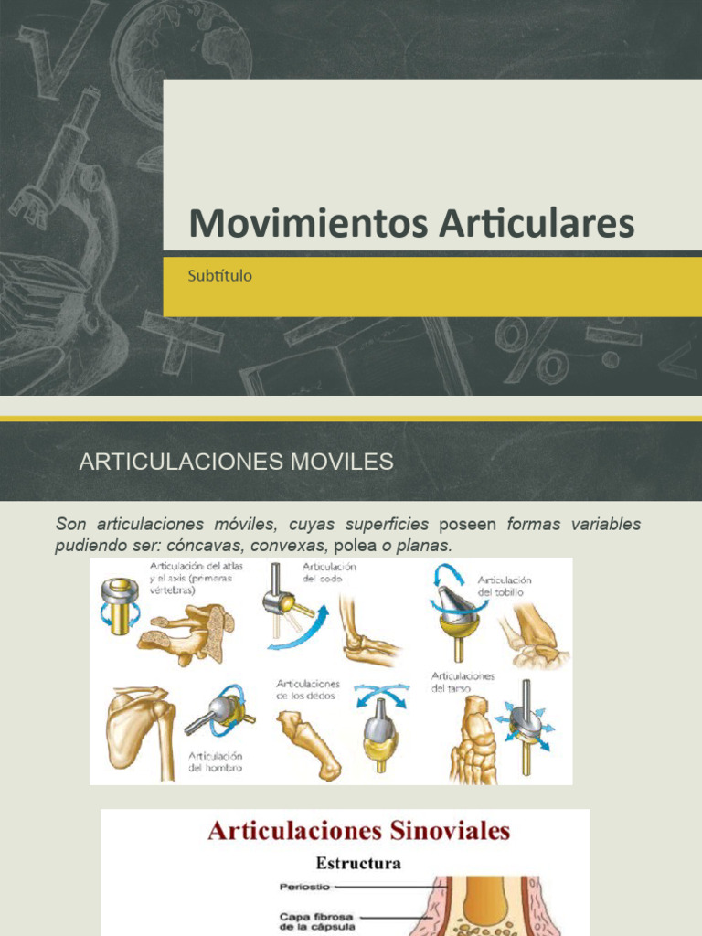 Movimientos Articulares | PDF | Mano | Hombro
