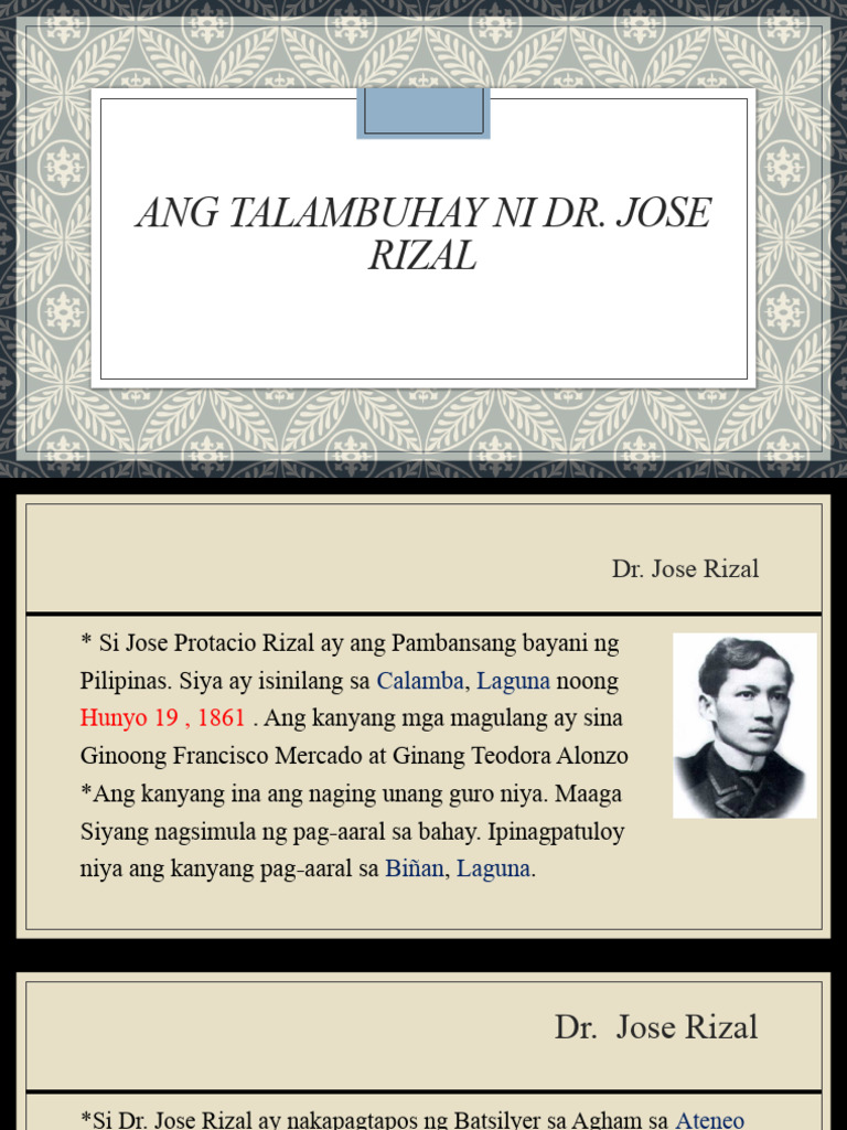 Dr. Jose Protacio Rizal | PDF