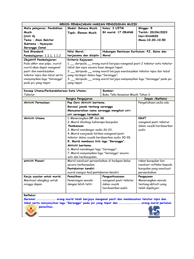 RPH MZ Bertema M | PDF