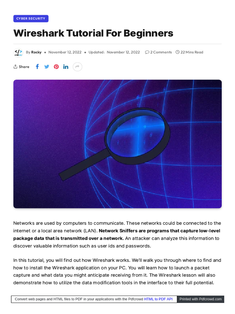 Wireshark Tutorial | PDF | Osi Model | Computer Network