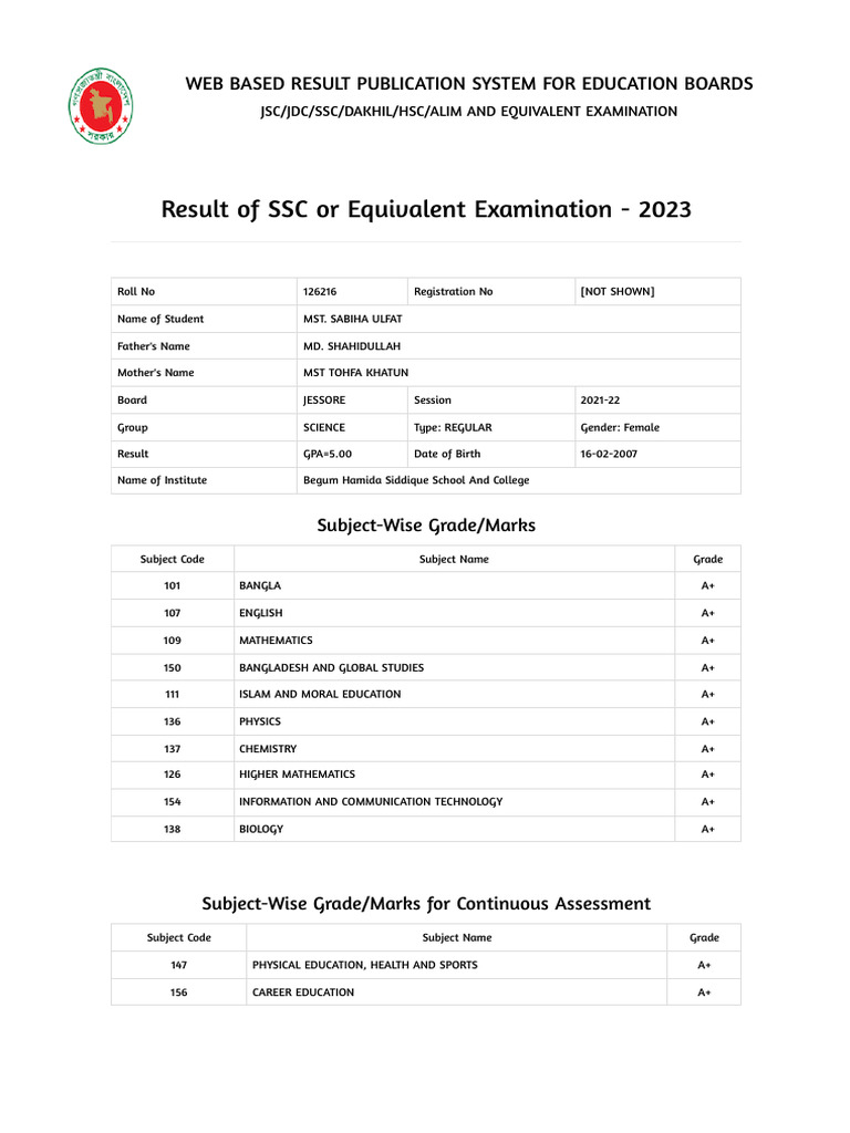 Web Based Result Publication System For Education Boards | PDF