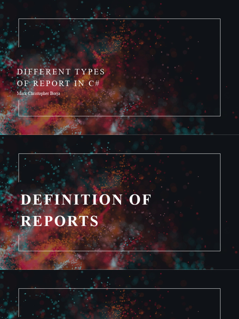 C# Reports | PDF | Html | Command Line Interface