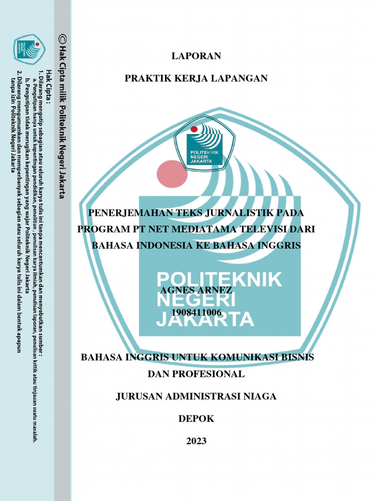 Laporan Agnes Arnez Cover-Bab 4 | PDF | Bisnis