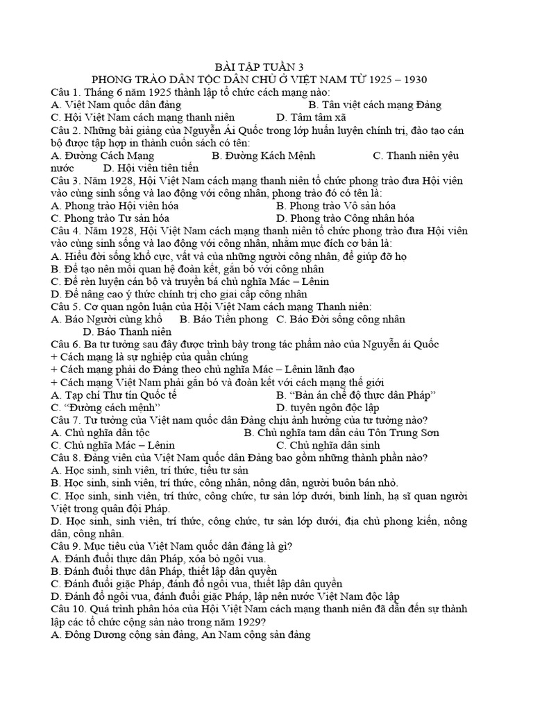 Bài Tập Tuần 3 C7 | PDF