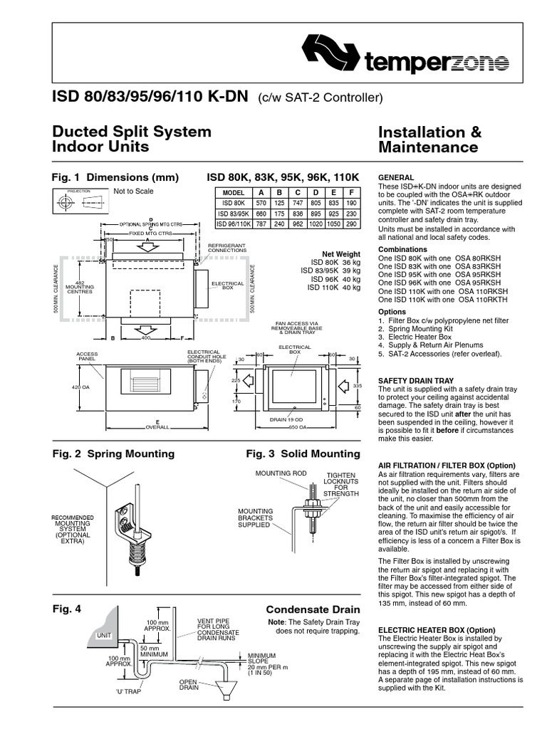 Isd 80-110K-DN Im 0110 | PDF | Duct (Flow) | Electrical Wiring